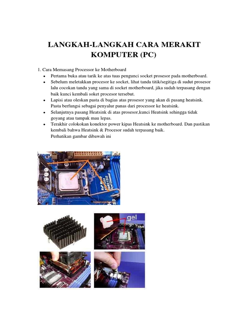 Panduan Merakit PC Lengkap dan Praktis | PDF