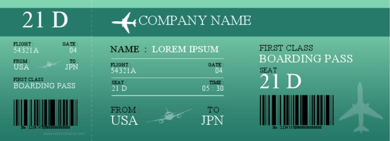 First Class Boarding Pass Details | PDF