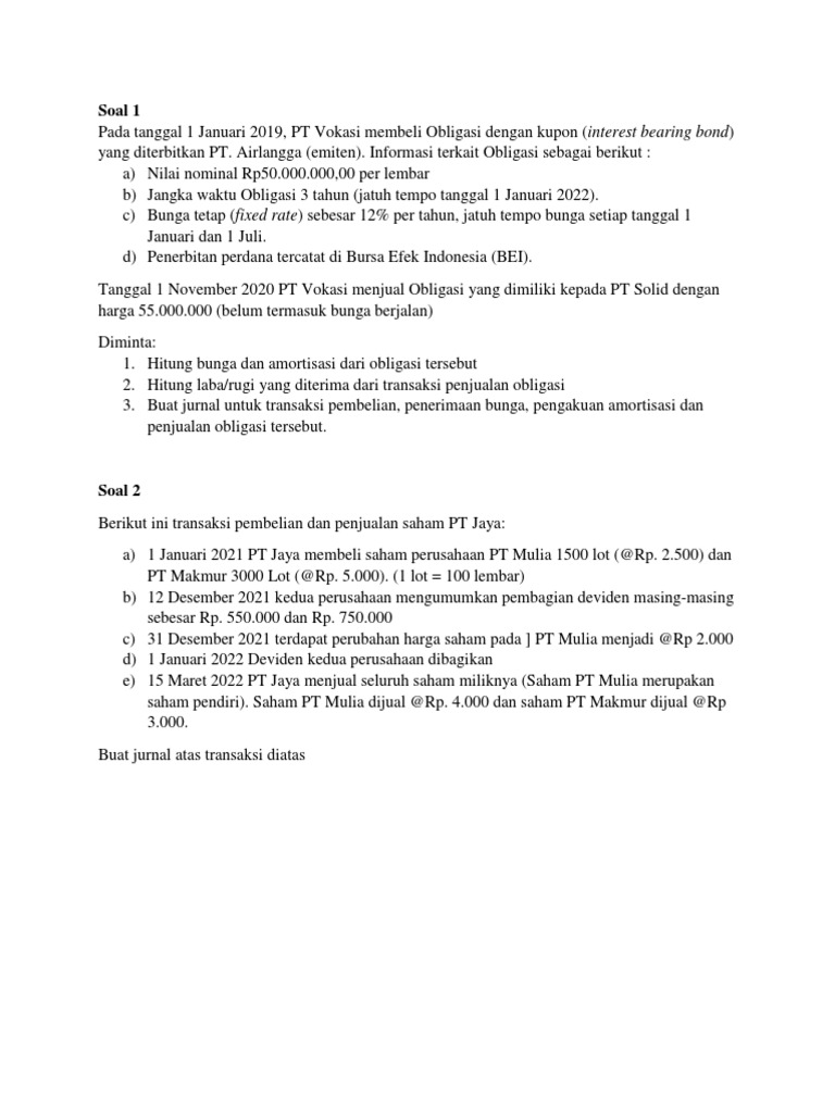 Latihan Soal Pertemuan 5 | PDF