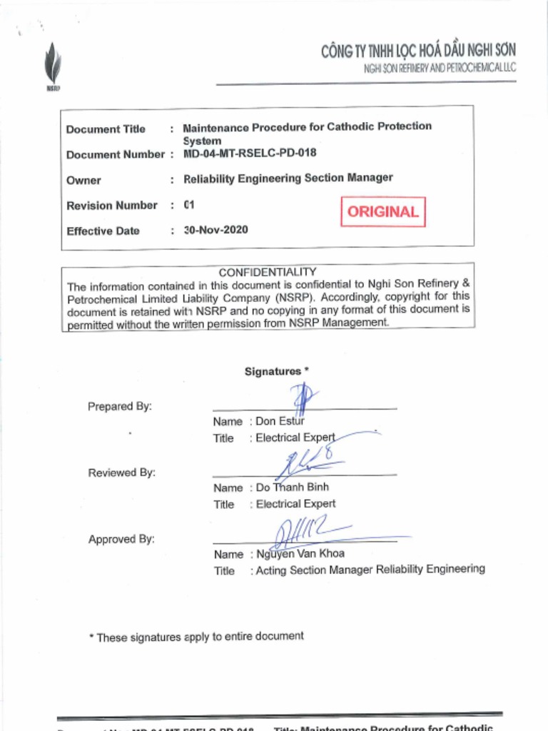2012140409-MD-04-MT-RSELC-PD-018 Rev.01 Maintenance Procedure For ...
