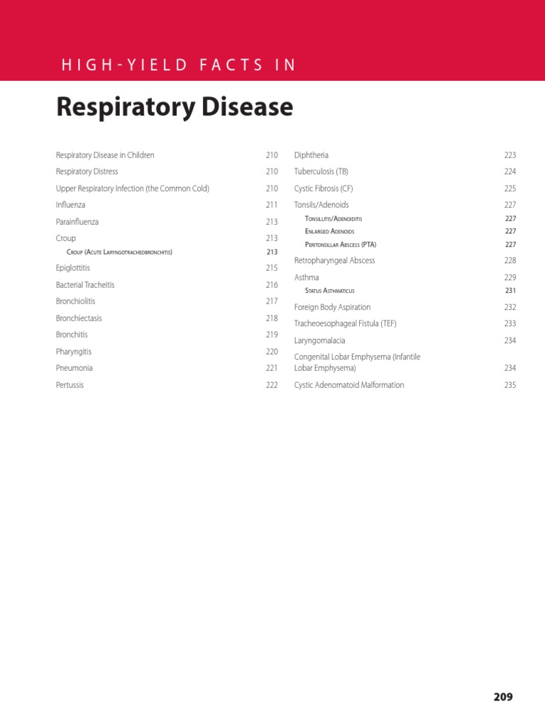 Respiratory Disease | PDF | Respiratory Diseases | Common Cold