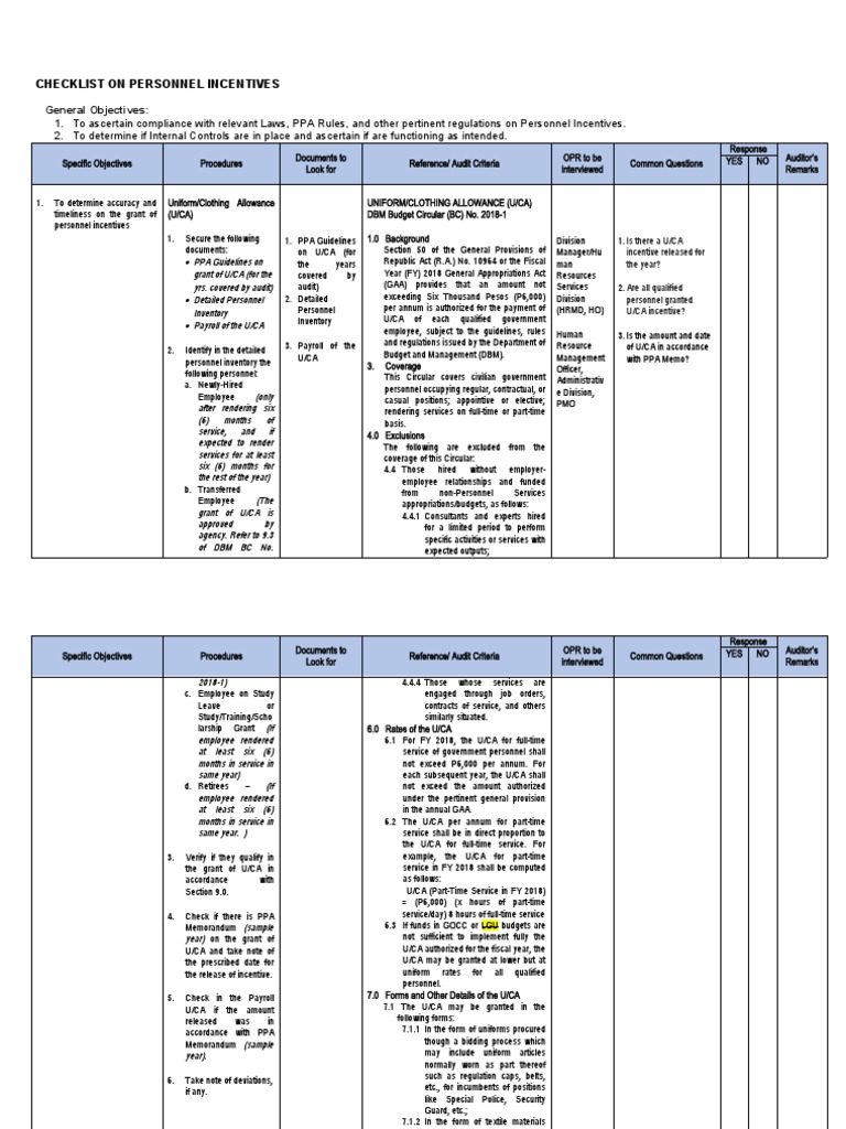 Government Personnel Incentives | PDF | Audit | Employment