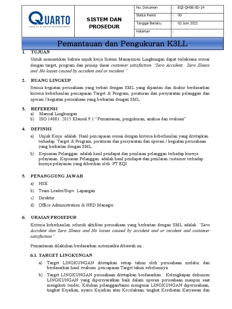7.pemantauan Dan Pengukuran K3LL | PDF