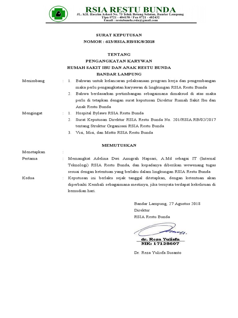 Surat Keputusan | PDF