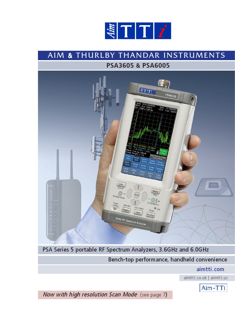 PSA6005USC - 10MH-6GHz Handheld RF Spectrum Analysers - UK - 3k | PDF ...