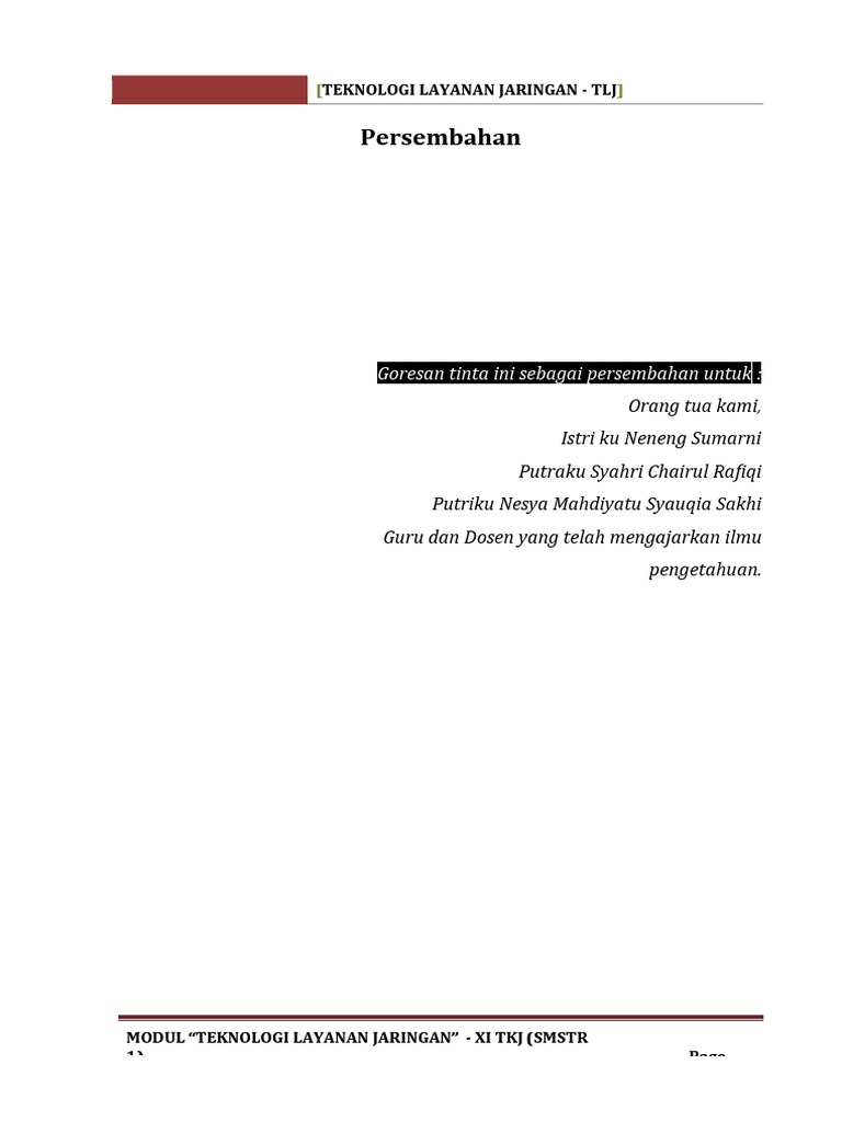 Modul TLJ Lengkap | PDF