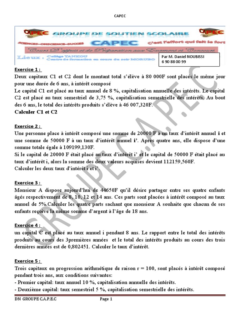 TD BTS 2 | PDF | Prêts | Obligation (Finance)