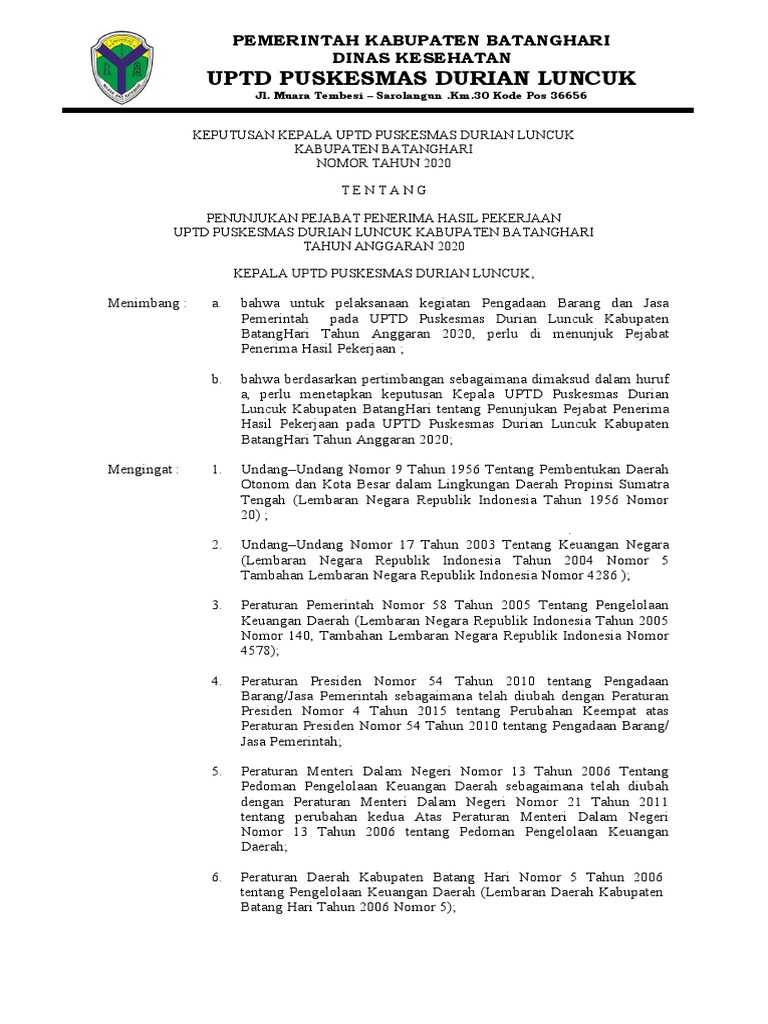 SK PPHP D.Luncuk | PDF