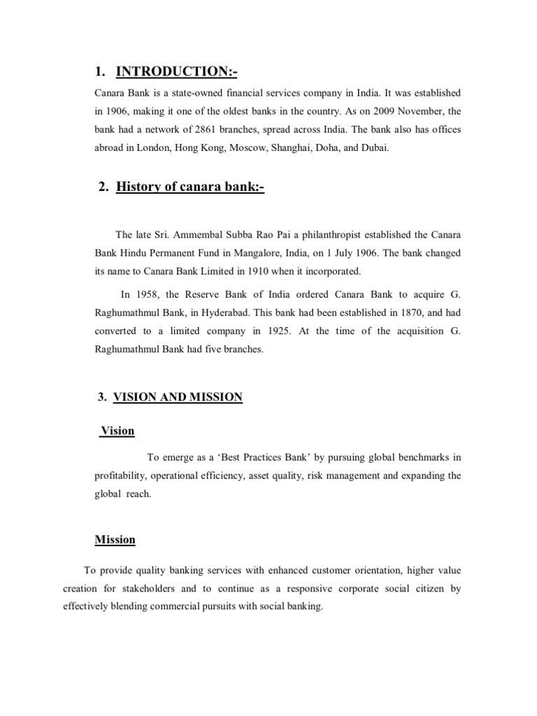History of Canara Bank | PDF | Private Equity | Angel Investor