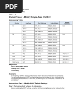 2.6.6 Packet Tracer - Verify Single Area Ospfv2 | PDF | Router (Computing) | Computer Network