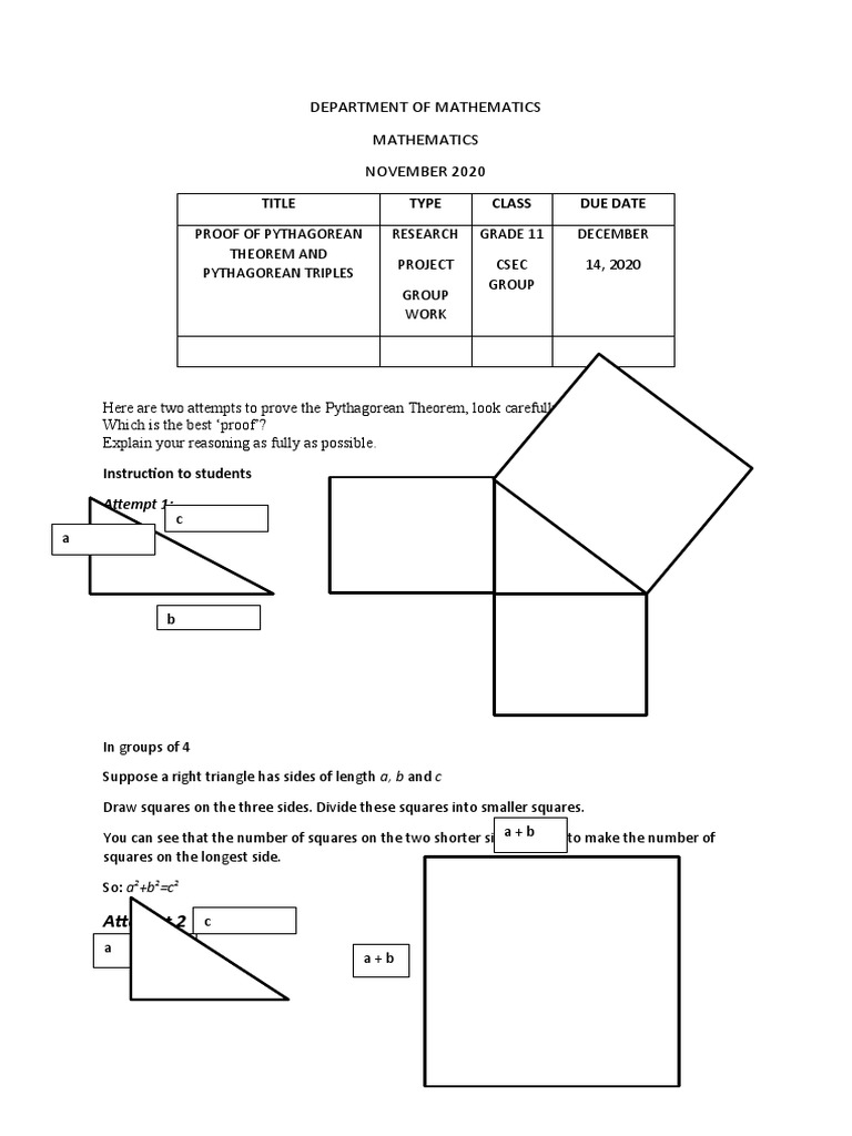 Grade 11 Assessment Project | PDF | Euclidean Plane Geometry ...