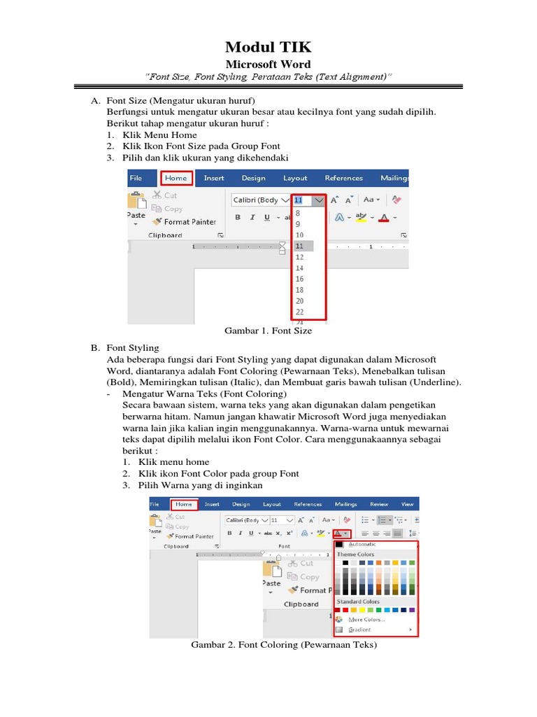 Modul TIK (Microsoft Word #2) | PDF