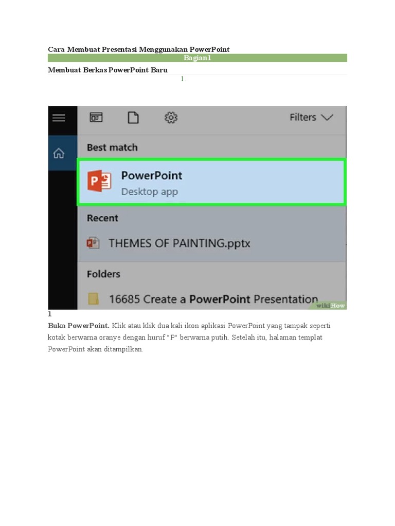Cara Membuat Presentasi Menggunakan PowerPoint | PDF
