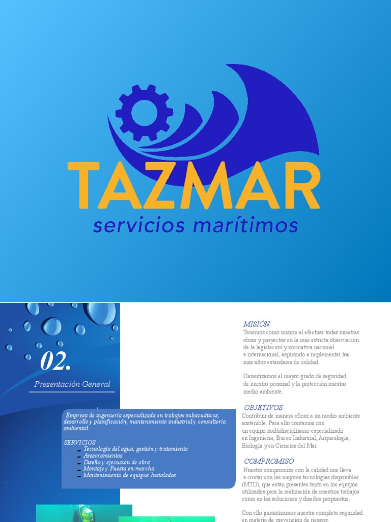 TAZMAR | PDF | Agua | Buceo bajo el agua