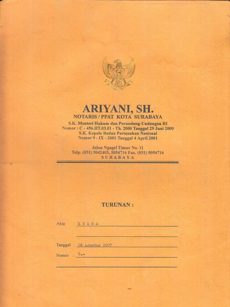 Kuasa Notaris Slamet GM | PDF