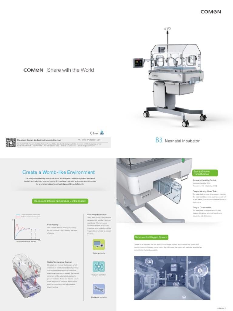 Comen B3 Neonatal Incubator Overview | PDF | Neonatal Intensive Care ...