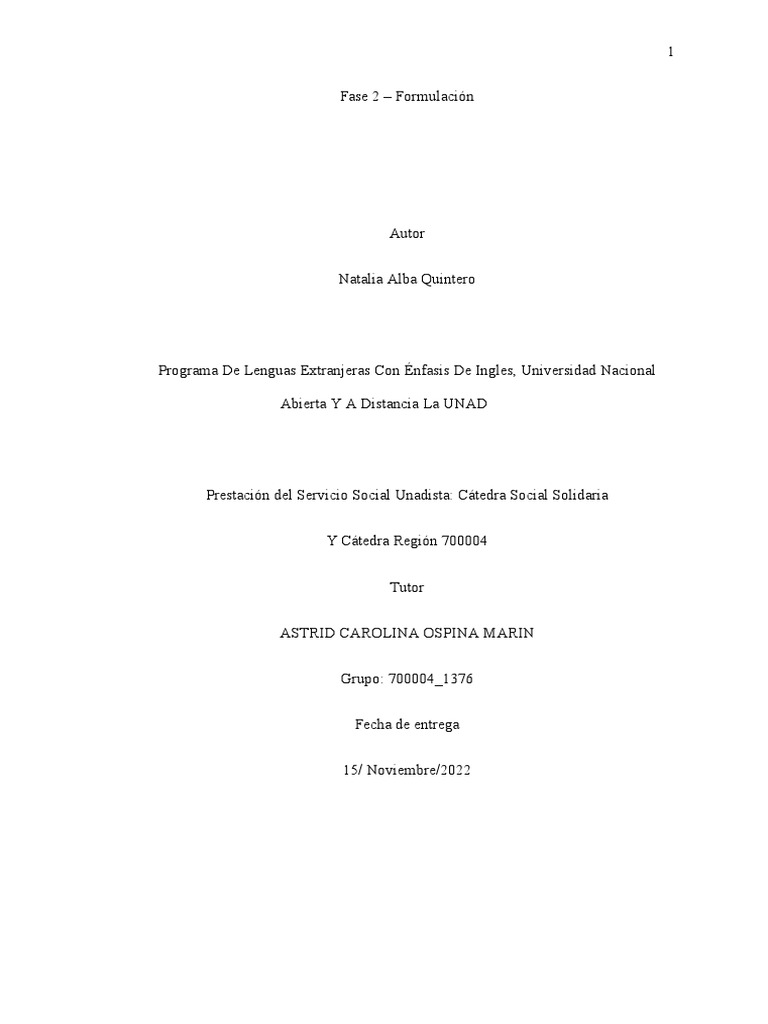 Fase 2 Natalia Quintero | PDF | Sustentabilidad | Entorno natural