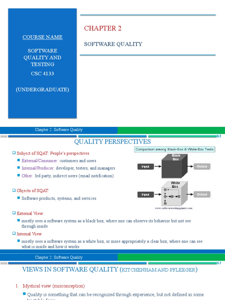 SQAT - Ch.02 - Software Quality | PDF | Software Quality | Reliability Engineering