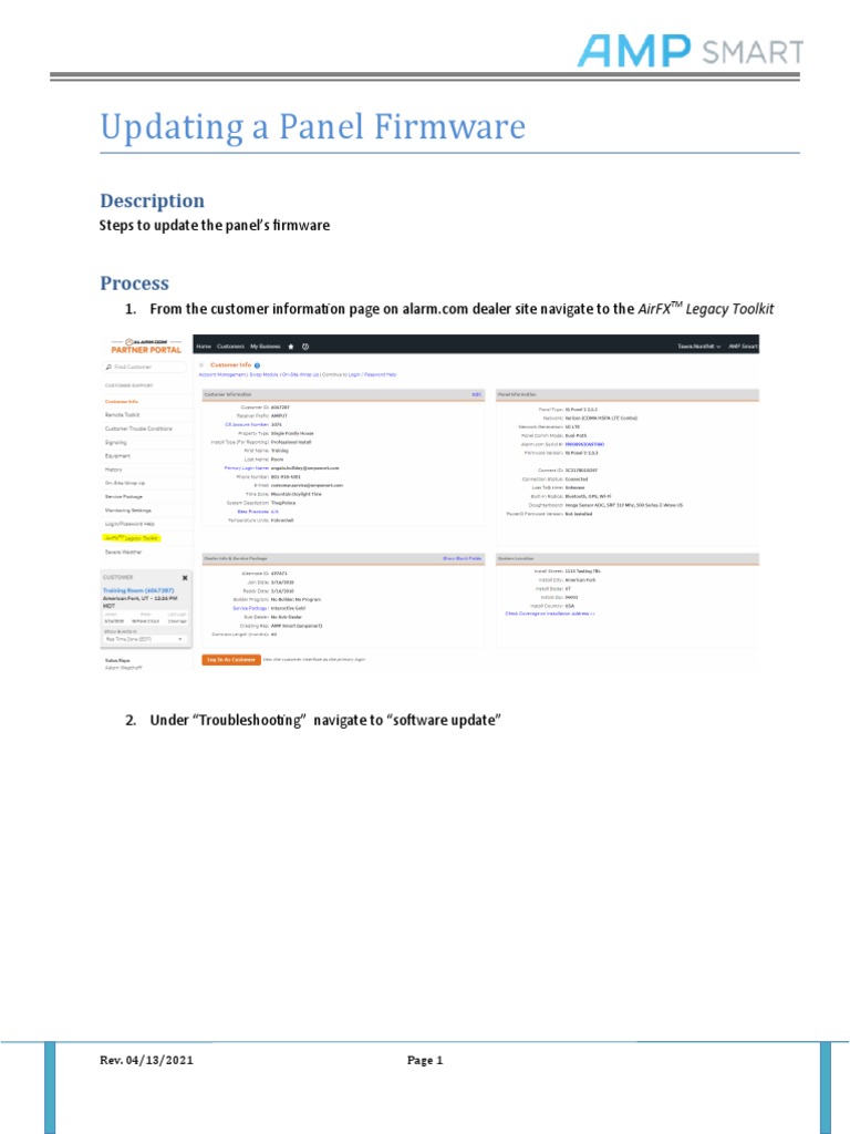 Updating A Panel Firmware | PDF