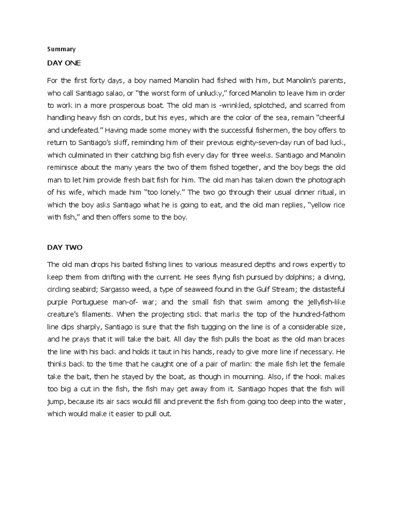 Summary | PDF | Fish | Fish And Humans