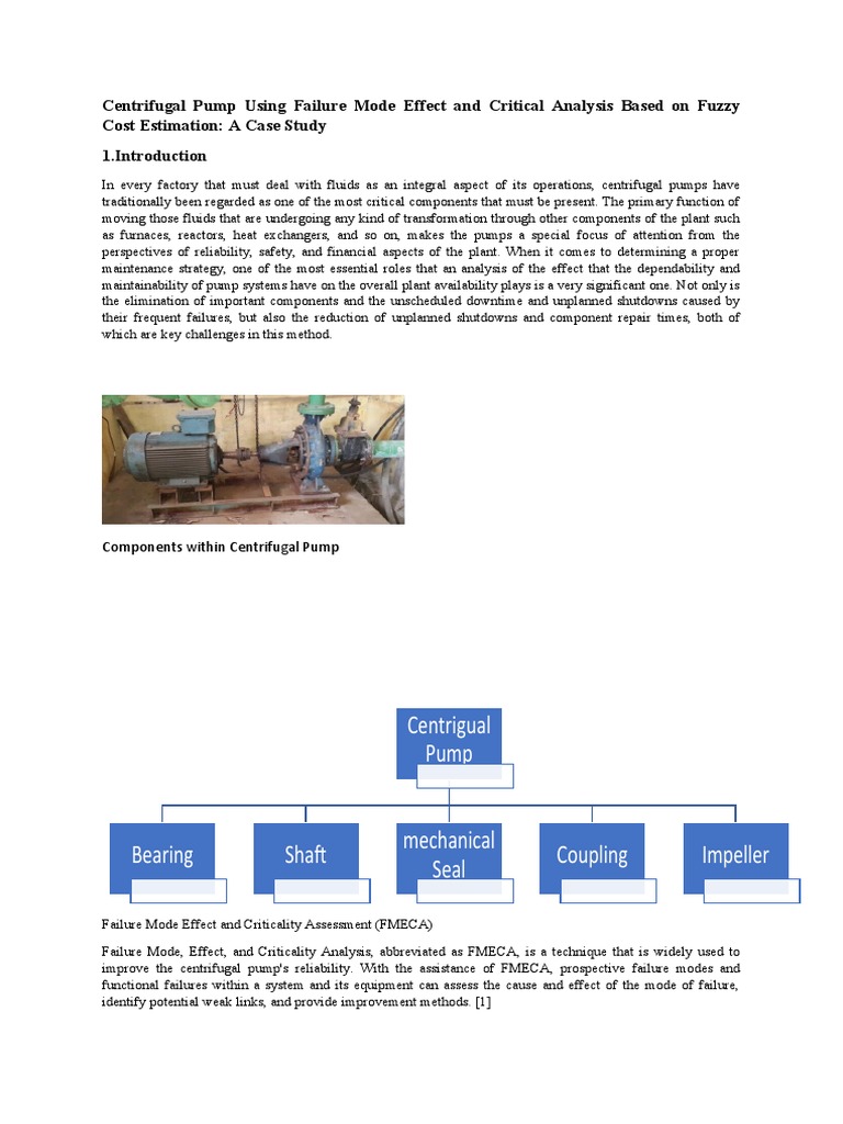FMECA Analysis of Centrifugal Pumps | PDF | Pump | Reliability Engineering