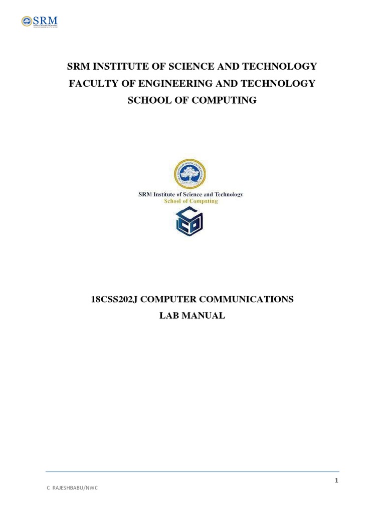 18CSS202J CC LAB MANUAL 2021 2022 EVEN 7b | PDF | Computer Network | Network Switch
