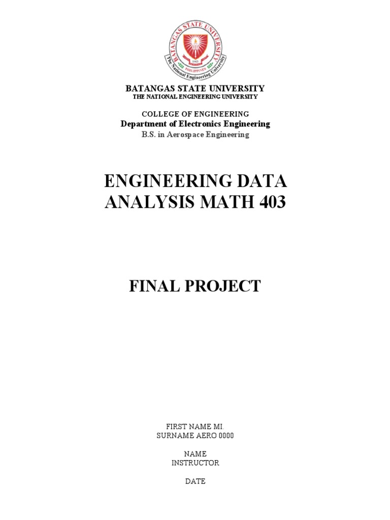 Engineering Data Analysis Math 403: Final Project | PDF | Spearman's ...