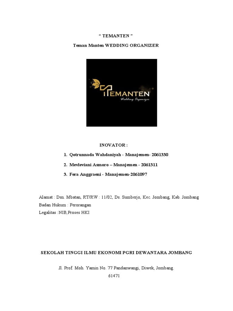 "Temanten" Teman Manten Wedding Organizer Revisi Part 3 | PDF