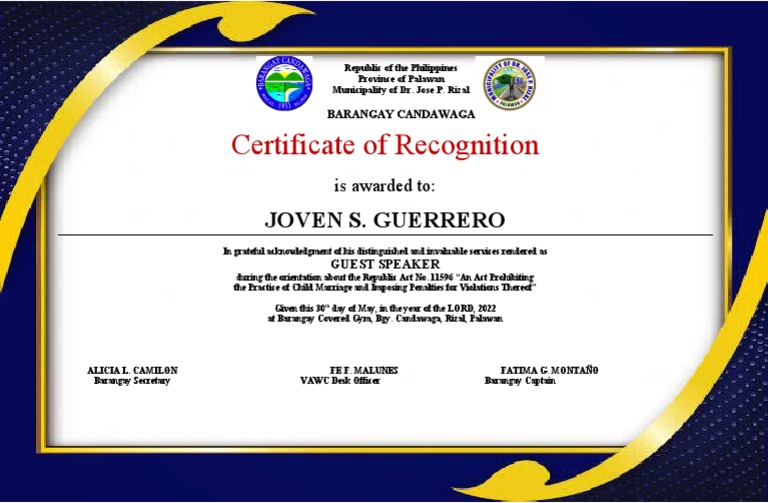 Certificate Format | PDF