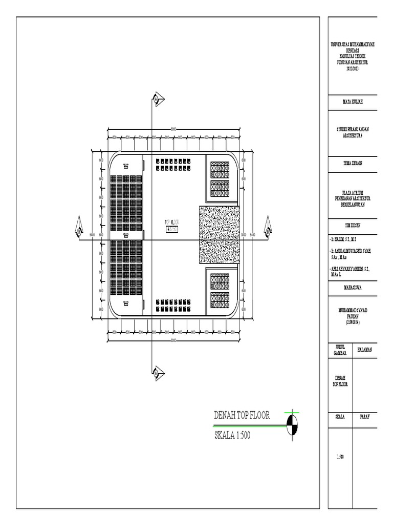 Denah Top Floor - Revisi | PDF