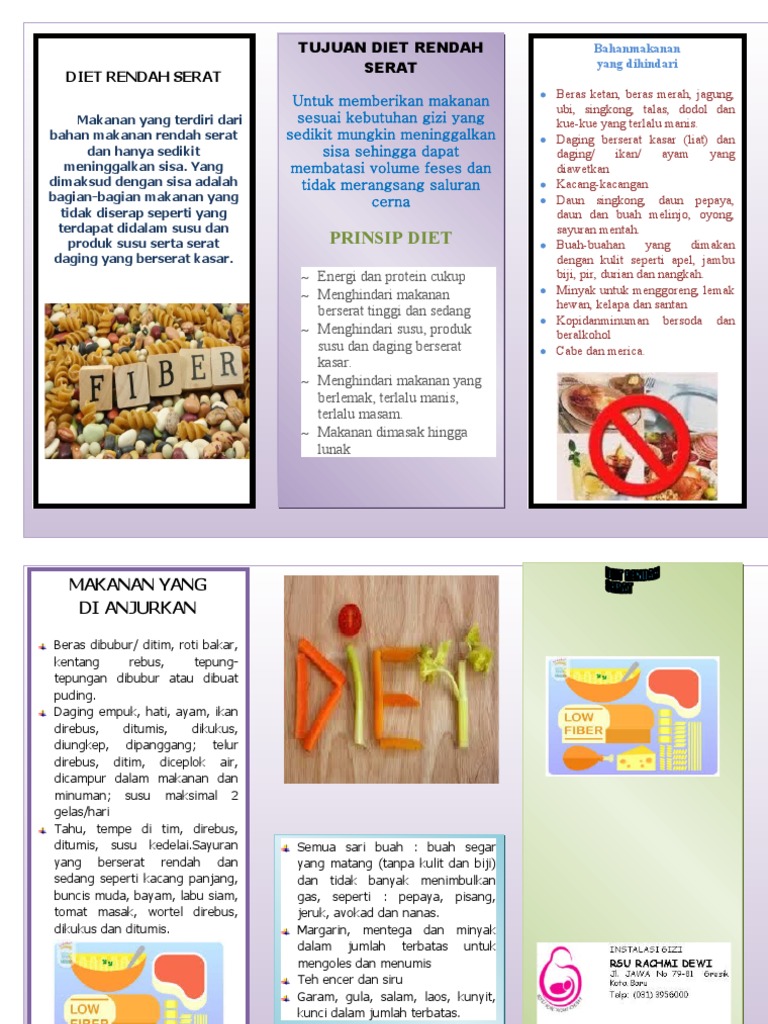 Leaflet Diet Rendah Serat | PDF