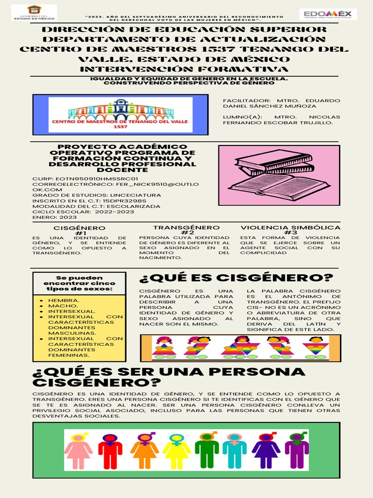 Infografía Cisgénero, Transgénero y Violencia Simbólica. | PDF ...