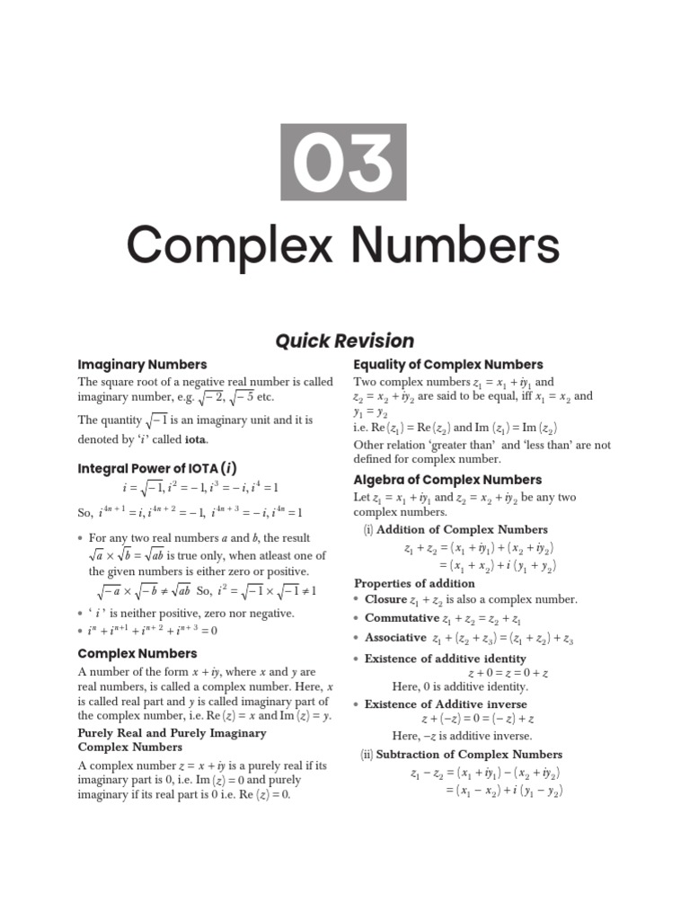 Complex Numbers and Their Operations | PDF | Complex Number | Numbers