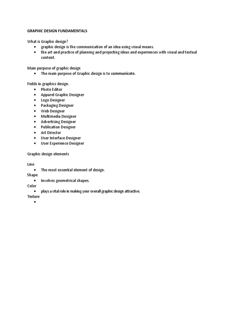 Graphic Design Fundamentals | PDF