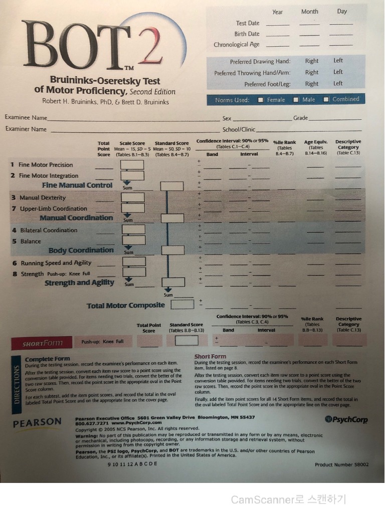 BOT-2 숏폼 평가지 | PDF