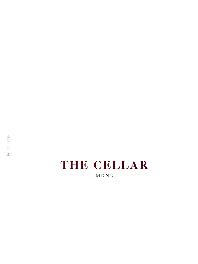 The Cellar A La Carte Menu | PDF | Food And Drink | Cuisine
