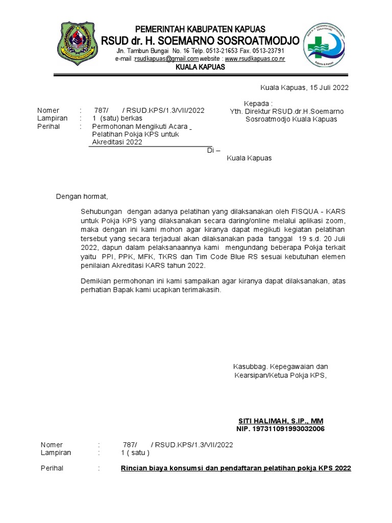 Proposal Pelatihan PKS - Zoom | PDF