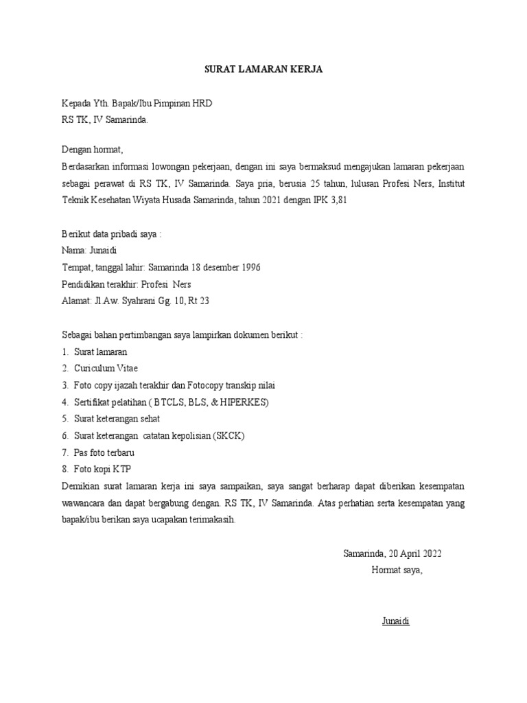 Surat Lamran RS Tentara | PDF