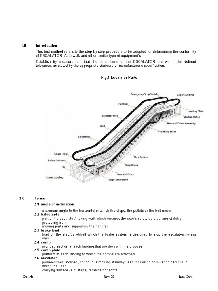 Escalator and Moving Walks Test Method (Dood) | Download Free PDF ... Escalator and Moving Walks Test Method (Dood) | Download Free PDF ...