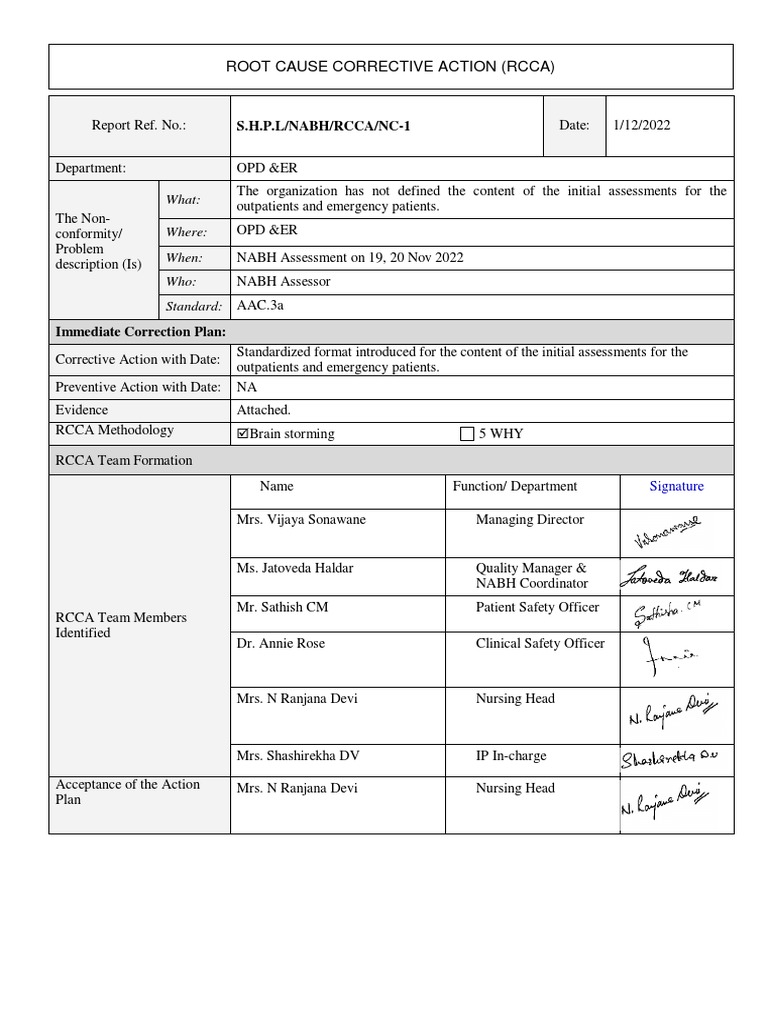 All NCs RCA | PDF | Patient | Patient Safety