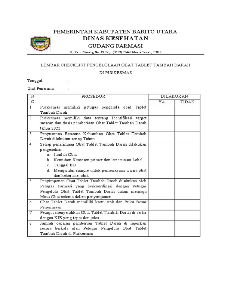 Check List TTD | PDF