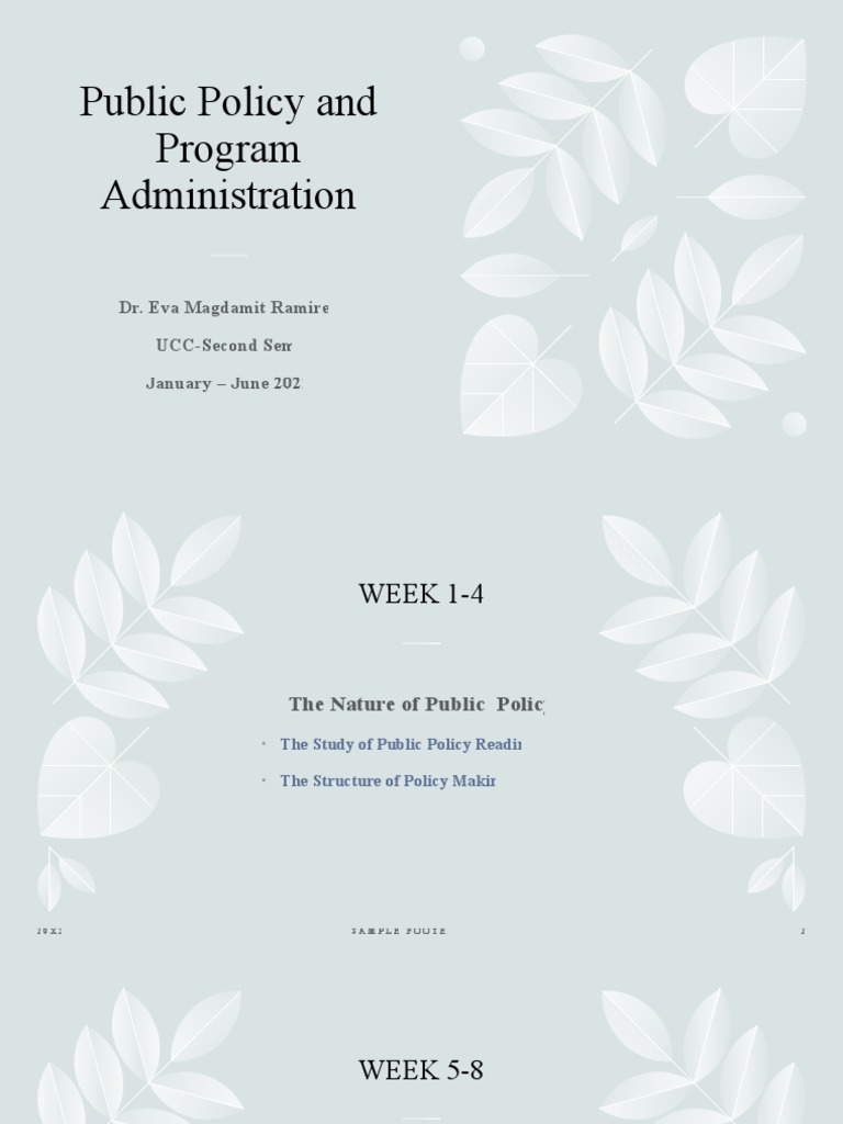Public Policy and Program Administration 01.16.2023 | PDF | Policy ...