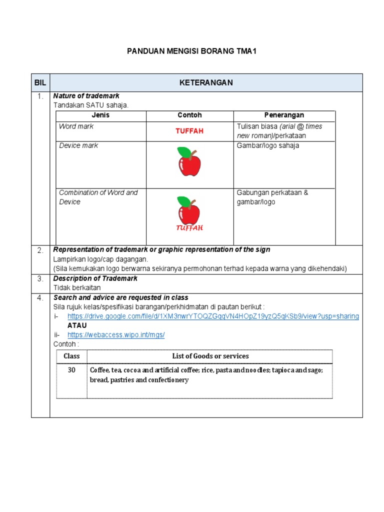 Contoh Pengisian TMA1 | PDF