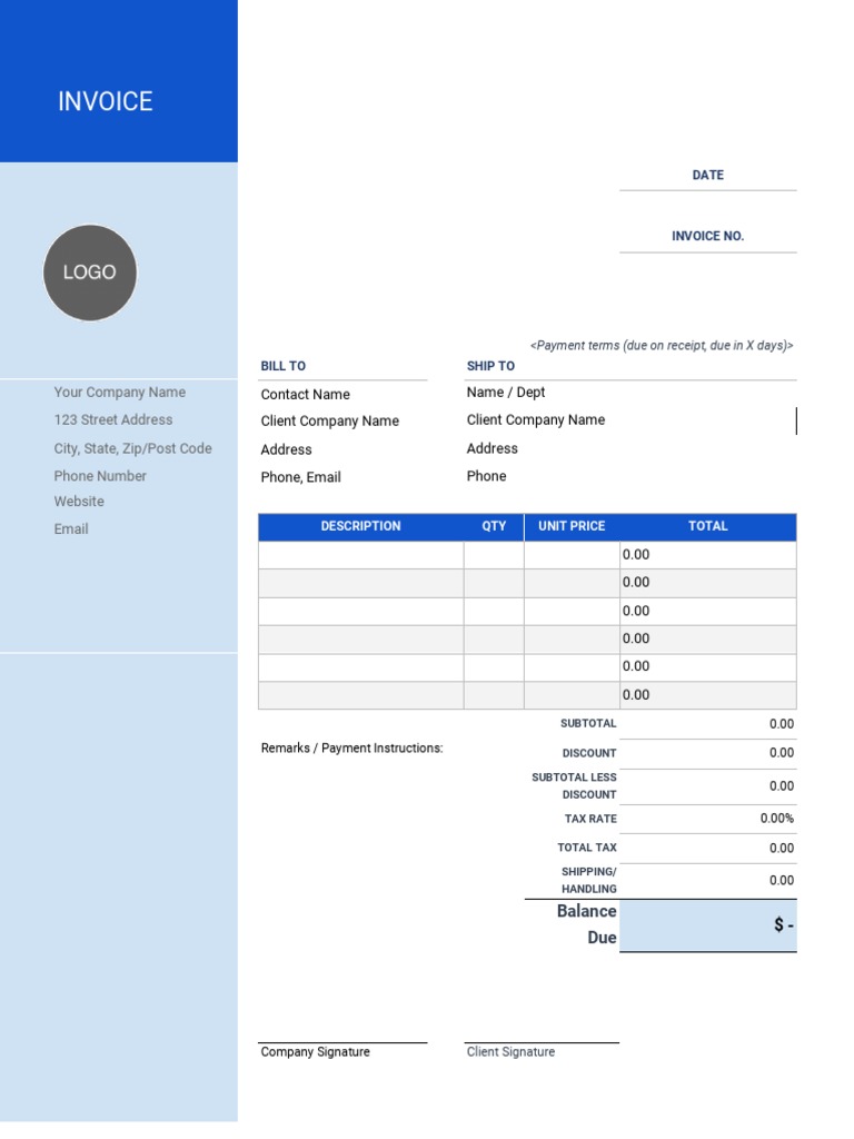 Invoice Template 5 Word | PDF | Government Finances | Payments