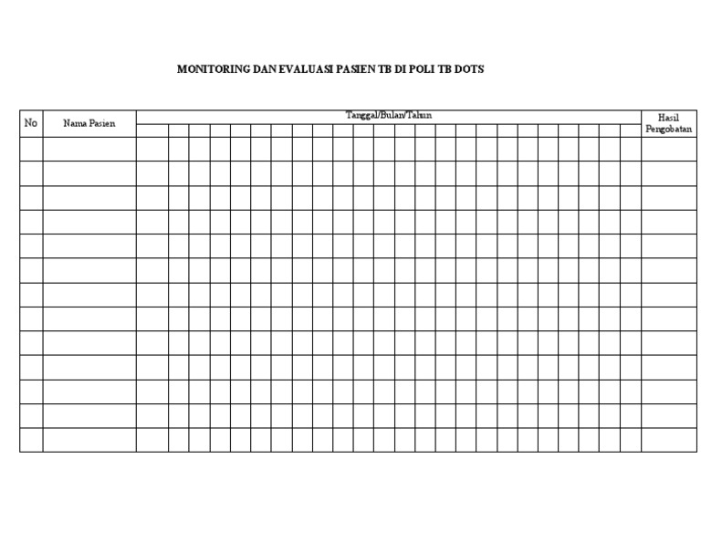 Monitoring Dan Evaluasi Pasien TB Di Poli TB Dots | PDF