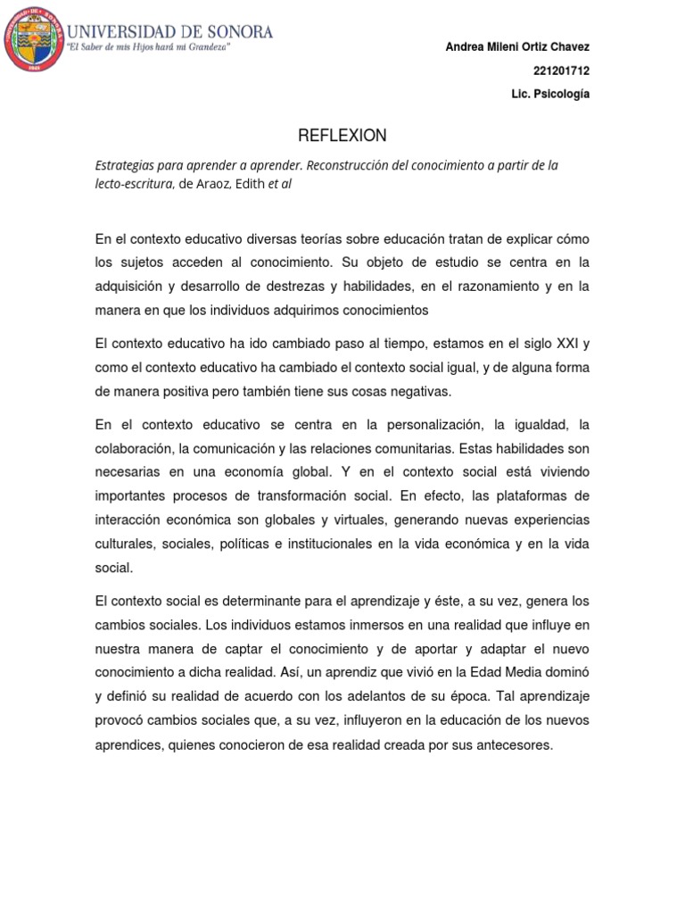 AMOC A1t1u1 | PDF | Aprendizaje | Conocimiento