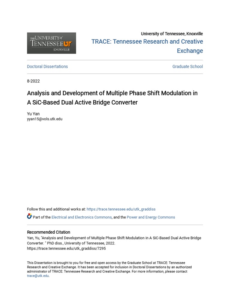 Analysis And Development Of Multiple Phase Shift Modulation In A Dual Active Bridge Pdf