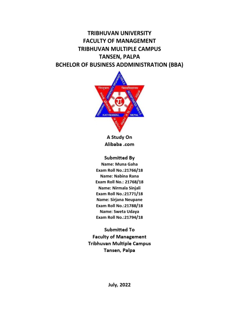 Tribhuvan University | PDF | Alibaba Group | E Commerce