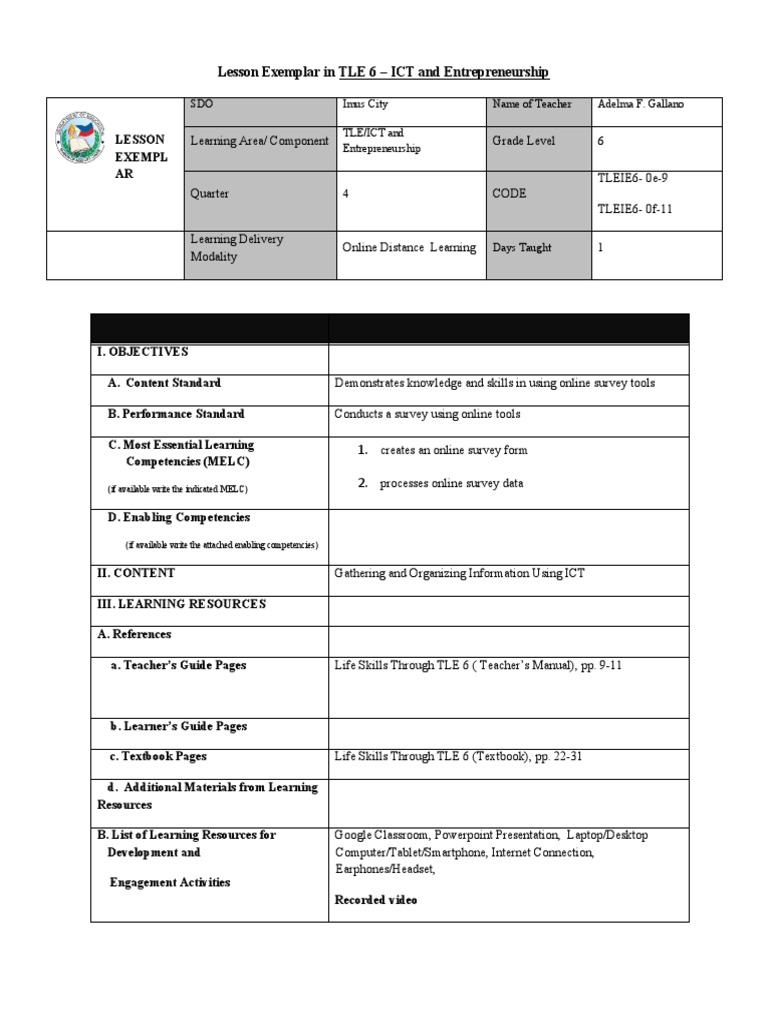 Ict-Creates An Online Survey - Cot | PDF | Survey Methodology ...