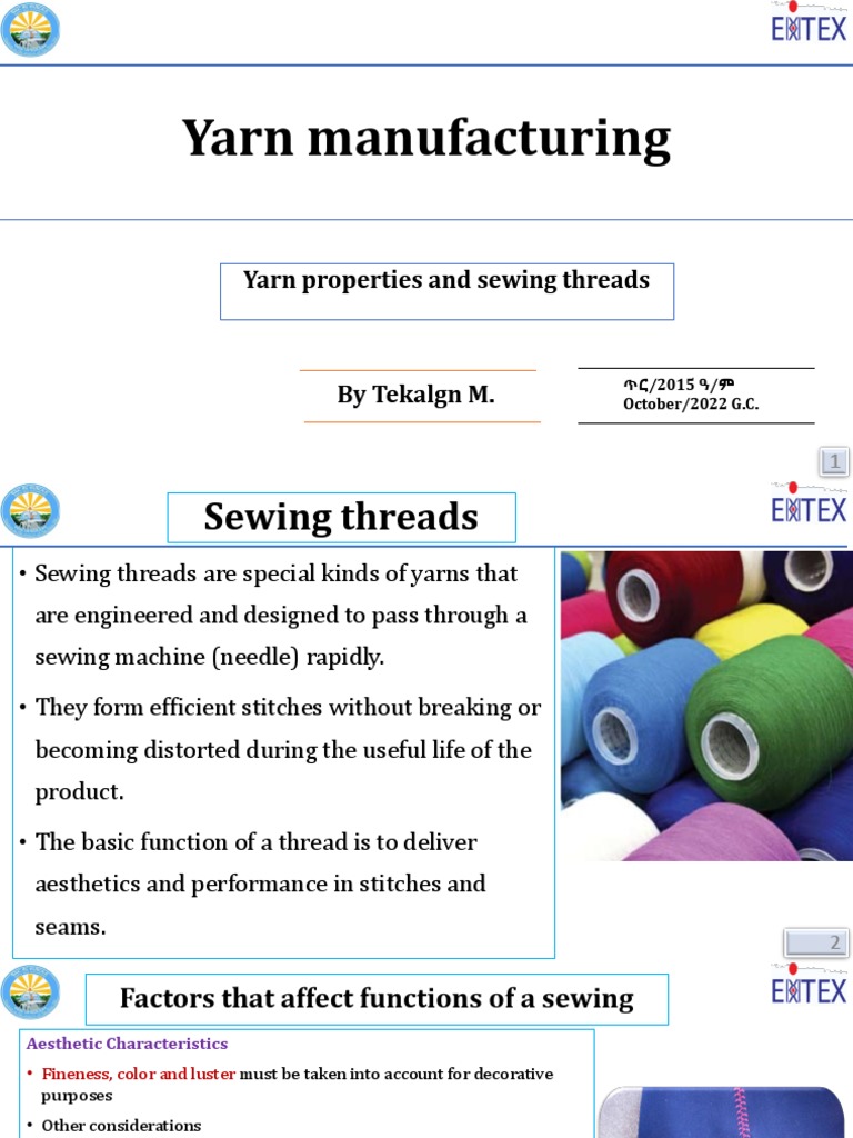 Sewing Threads | PDF | Yarn | Fibers